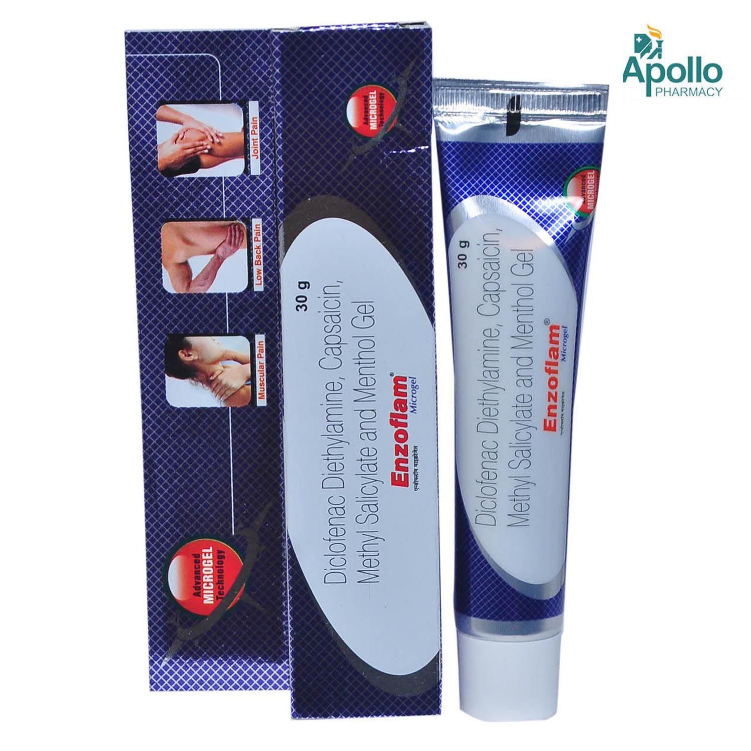 Enzoflam Micro Gel 30 gm Price, Uses, Side Effects, Composition ...
