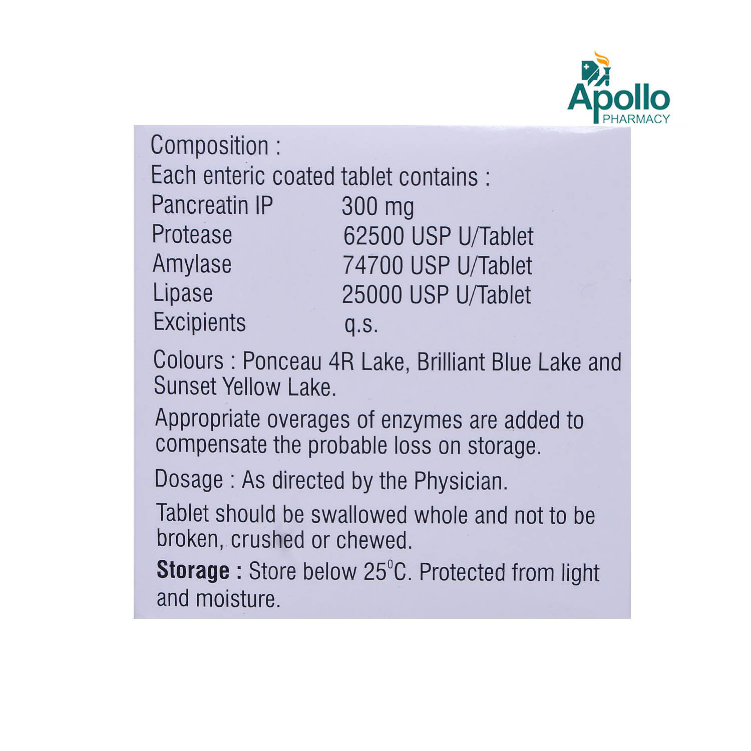 Enzase-25000 Tablet | Uses, Side Effects, Price | Apollo Pharmacy