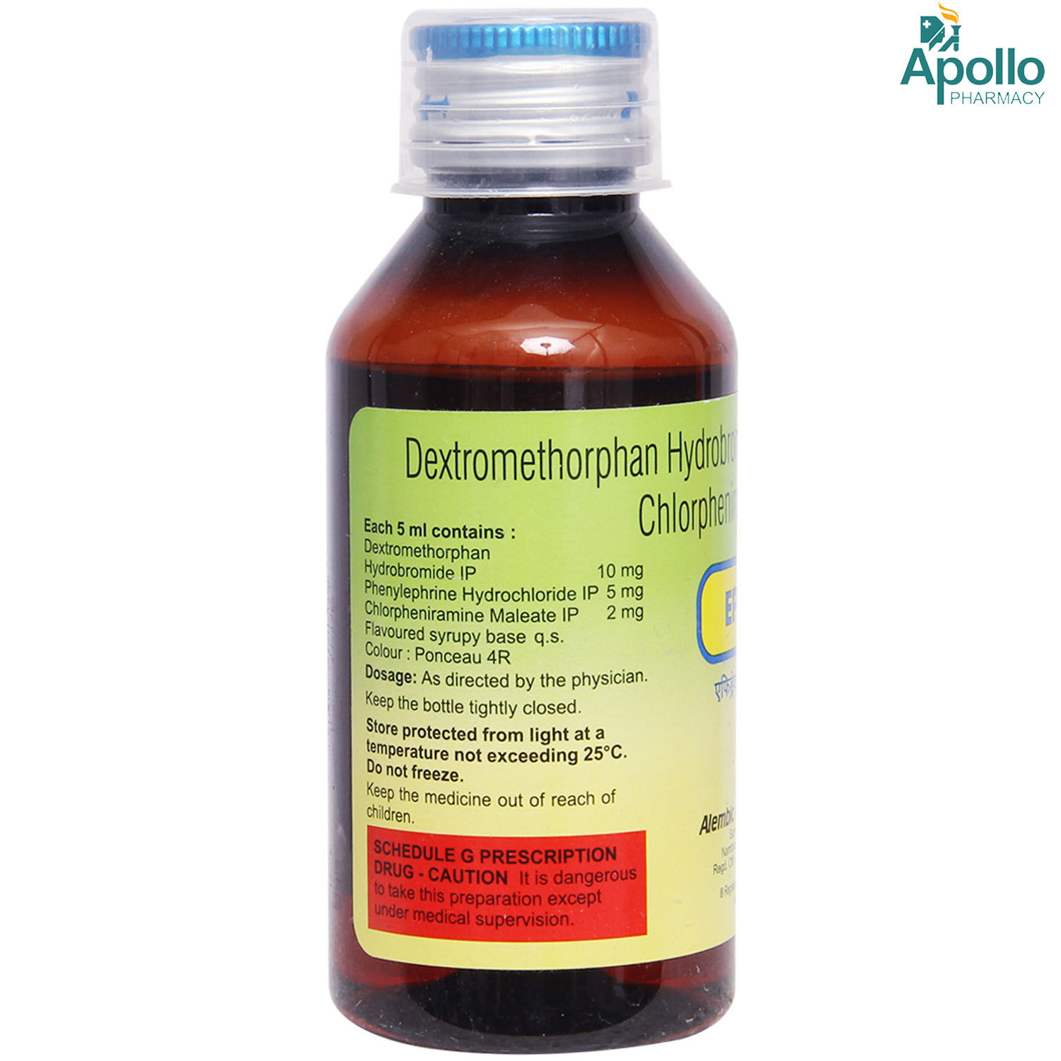 Ephedrex Syrup 100 ml Price, Uses, Side Effects, Composition - Apollo ...