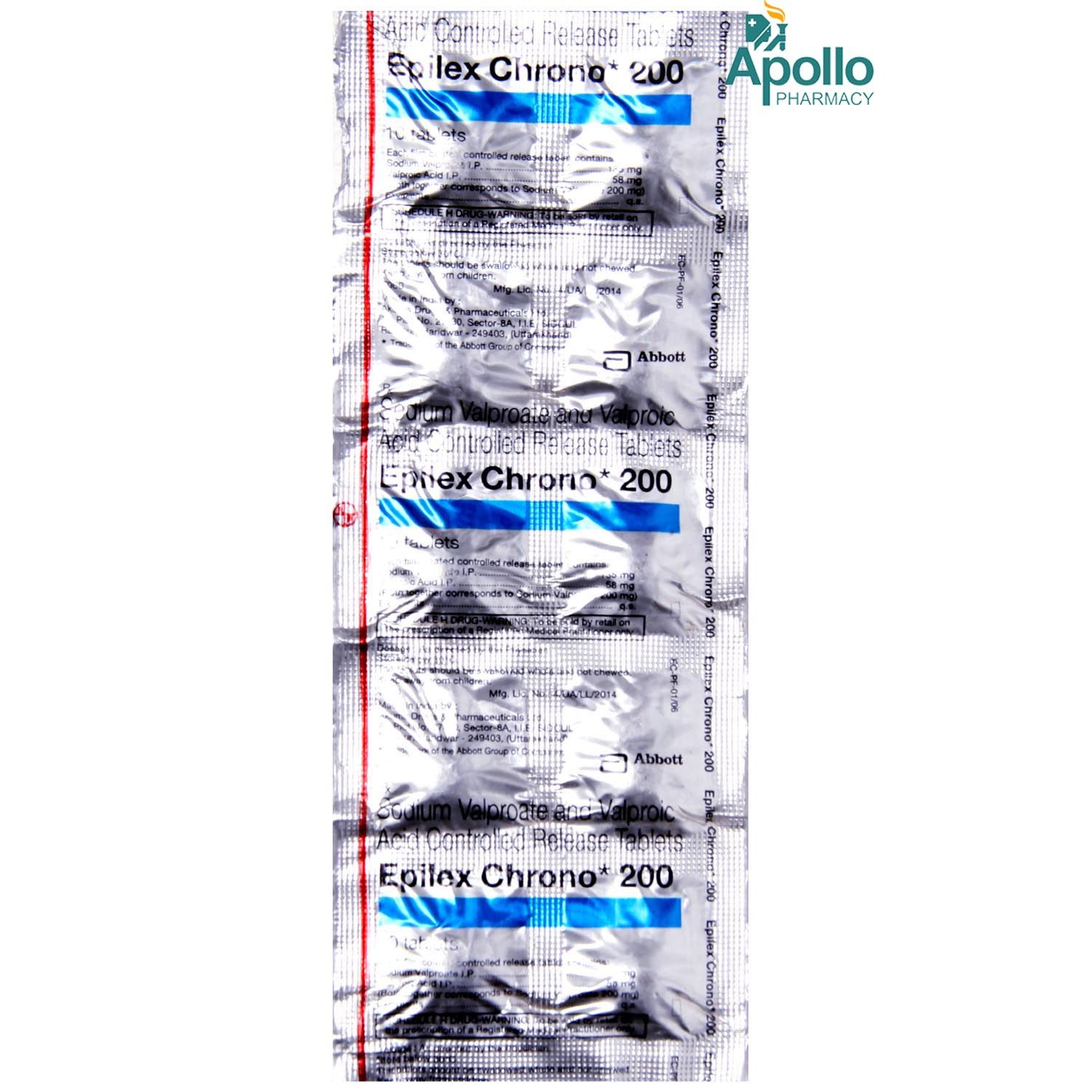 Epilex Chrono 200 Tablet 10's Price, Uses, Side Effects, Composition ...