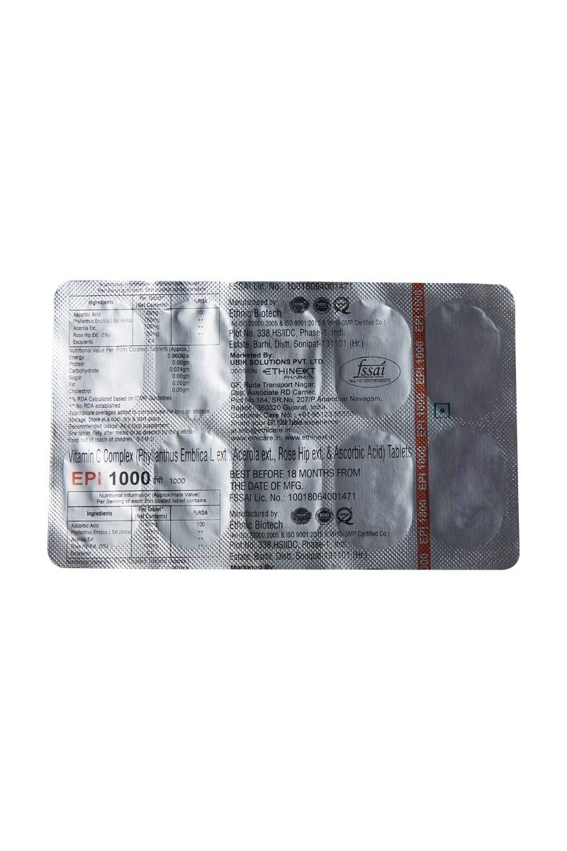 EPI 1000 Tablet 10's Price, Uses, Side Effects, Composition - Apollo ...