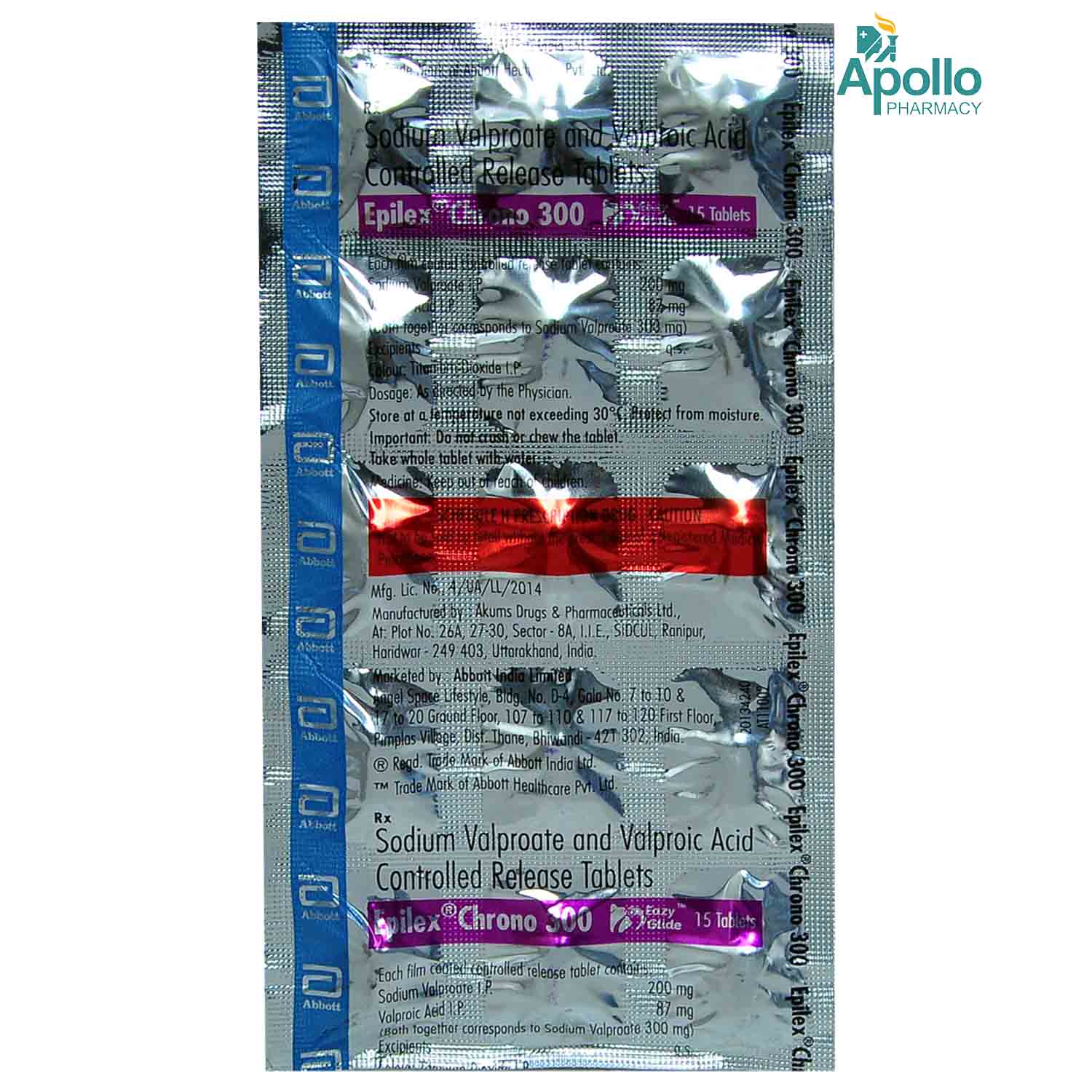 Epilex Chrono 300 Tablet 15's Price, Uses, Side Effects, Composition ...