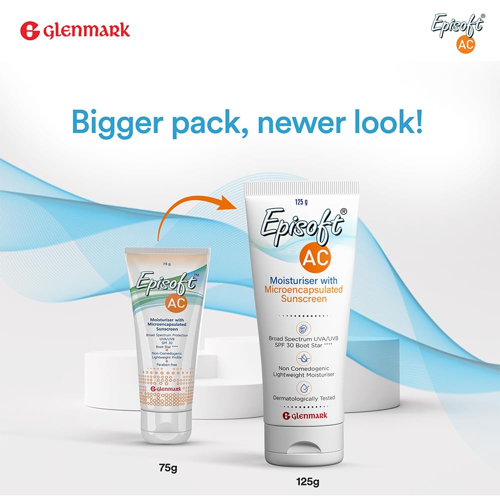 Buy Episoft AC Moisturiser SPF 30 with Microencapsulated Sunscreen ...