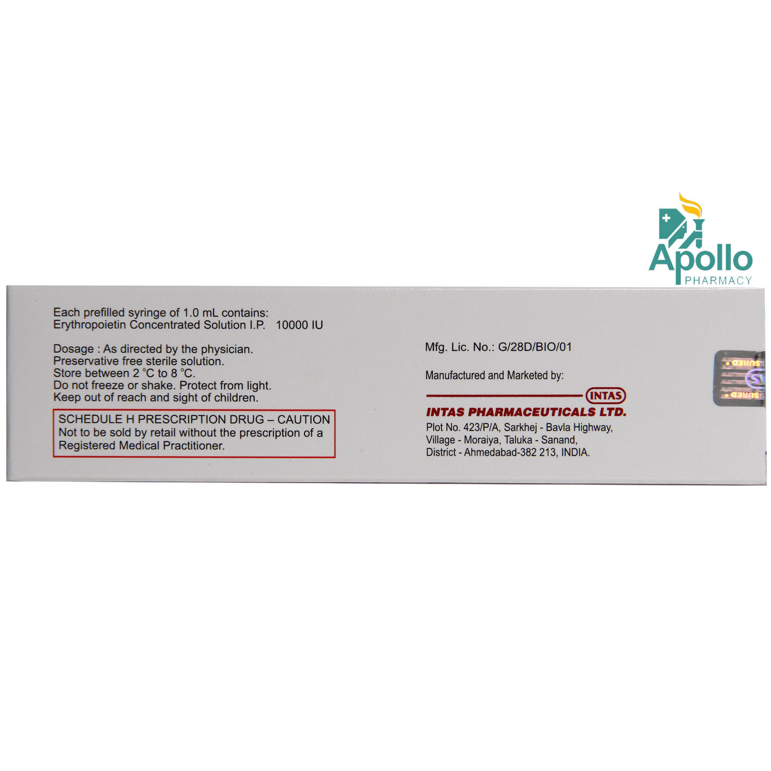 Epofit 10000IU Injection 1 ml Price, Uses, Side Effects, Composition ...