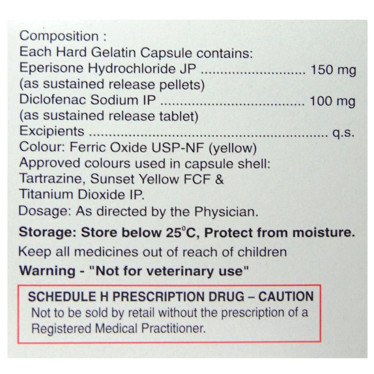 Eprisan D SR Capsule 5's Price, Uses, Side Effects, Composition ...