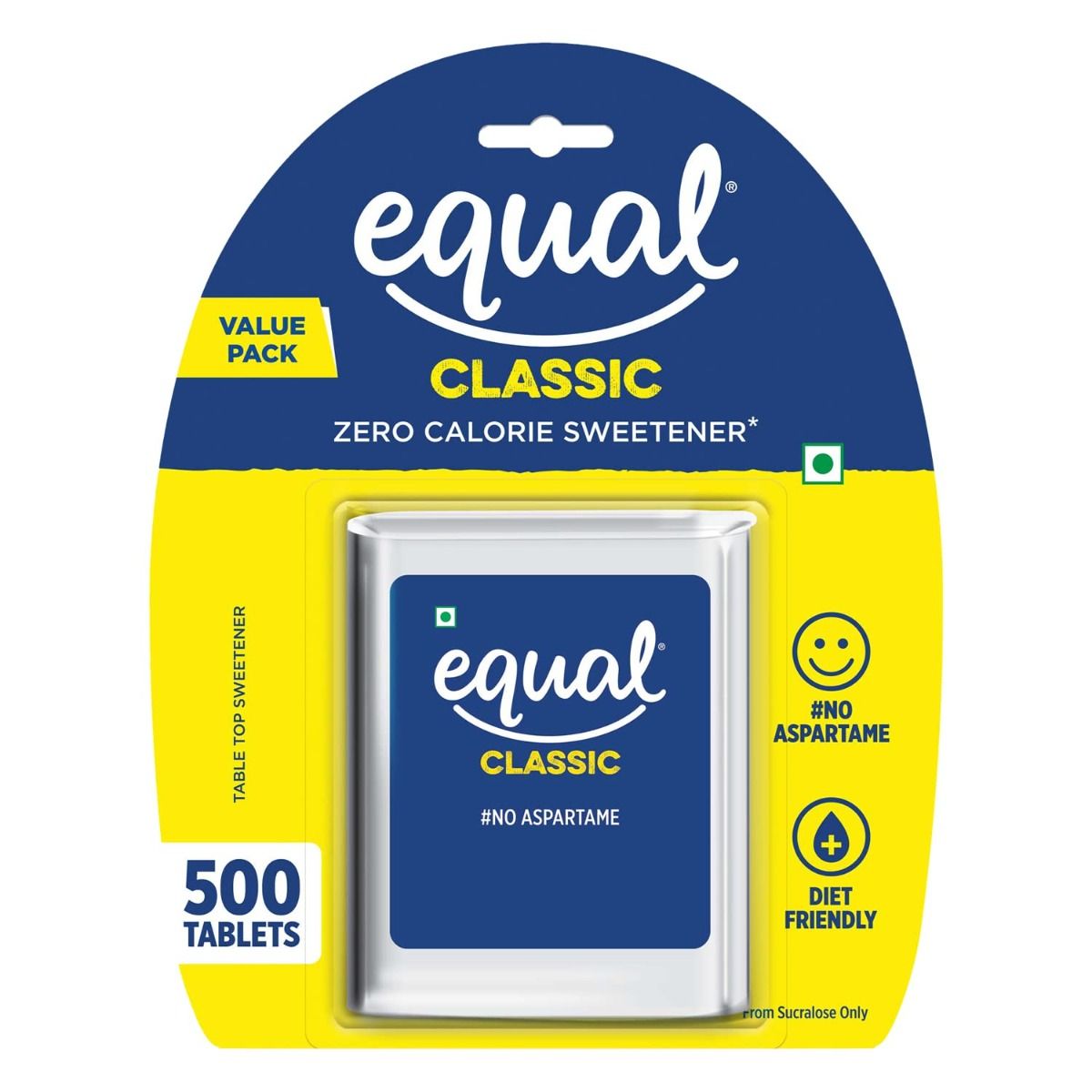 Buy Equal Classic Zero Calorie Sweetener, 500 Tablets | 19 Minutes ...