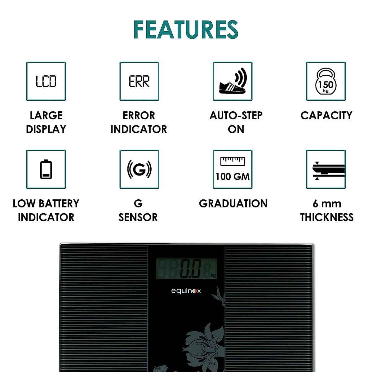 Equinox Personal Digital Weighing Scale EQ-EB-9300, 1 Count Price, Uses ...