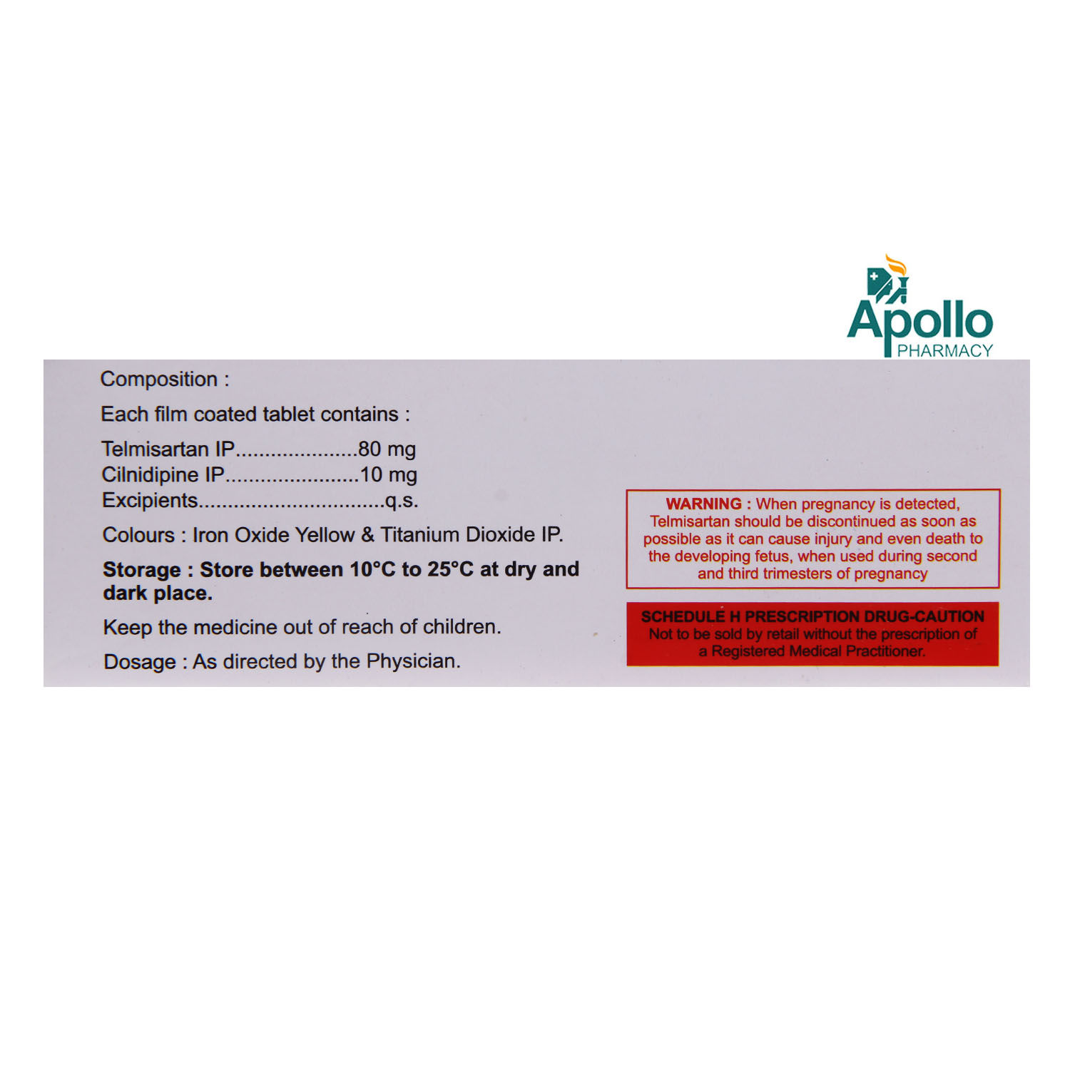 Eritel LN 80 mg/10 mg Tablet 15's Price, Uses, Side Effects ...