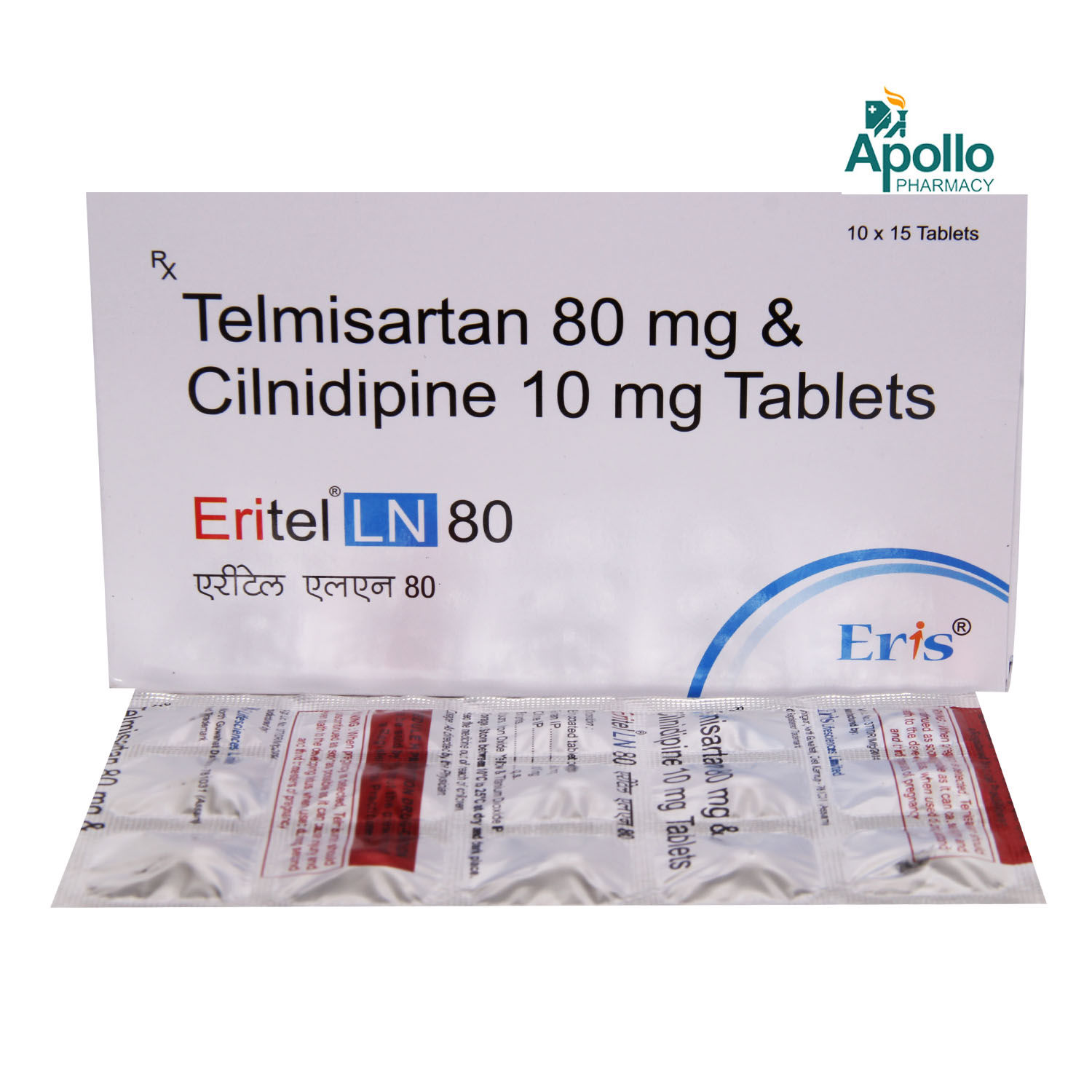 Eritel LN 80 mg/10 mg Tablet 15's Price, Uses, Side Effects ...