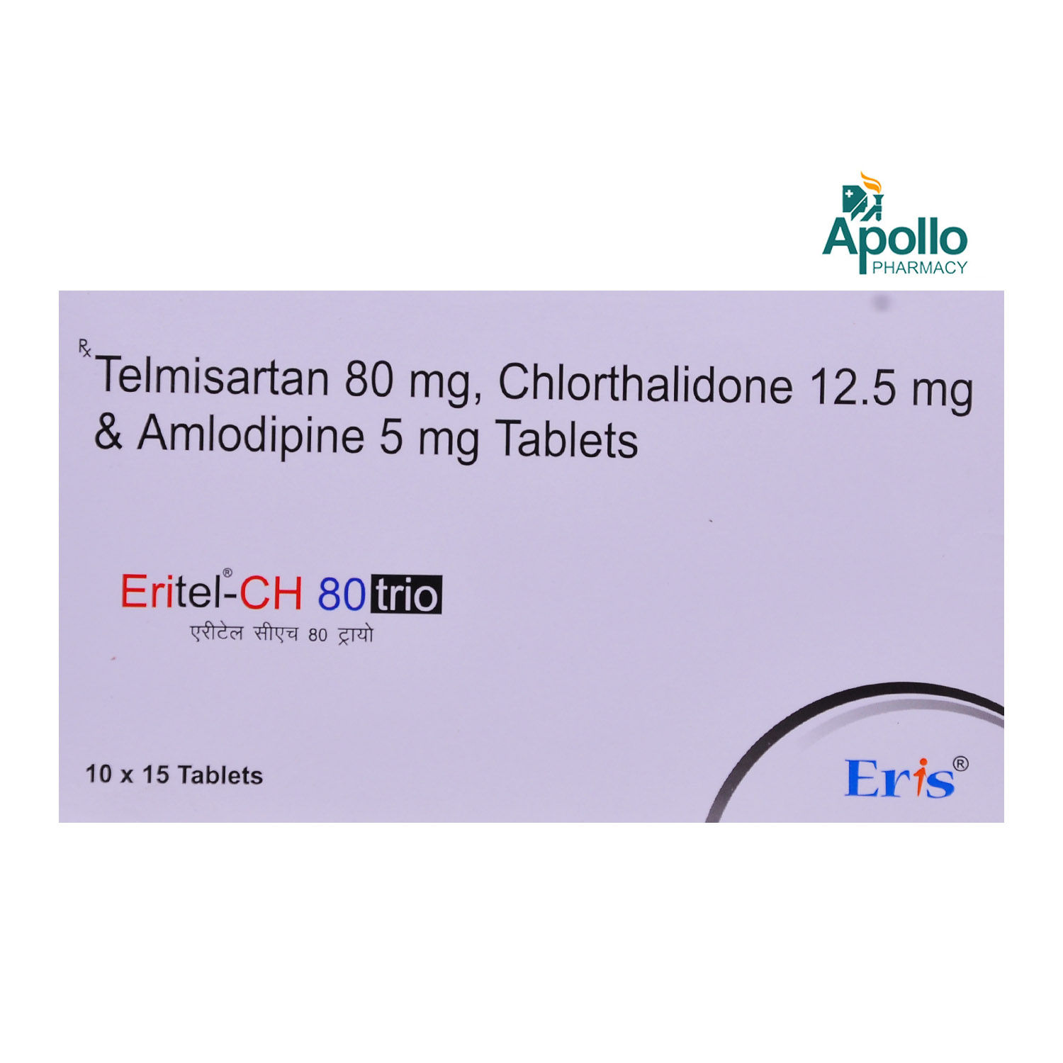 Eritel-CH 80 Trio Tablet | Uses, Side Effects, Price | Apollo Pharmacy