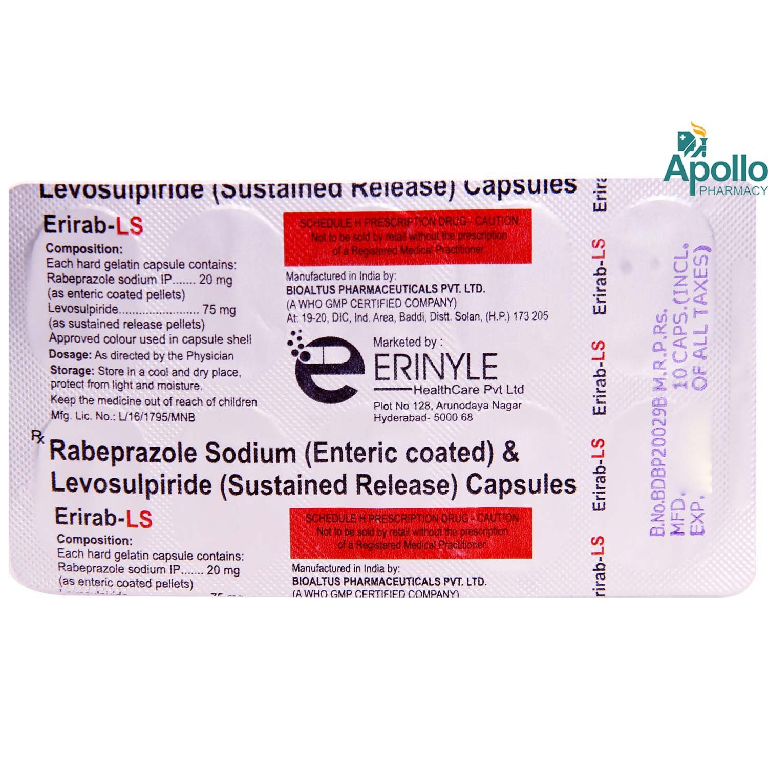 Erirab-LS Capsule 10's Price, Uses, Side Effects, Composition - Apollo ...