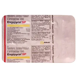 Esgipyrin SP Tablet | Uses, Side Effects, Price | Apollo Pharmacy