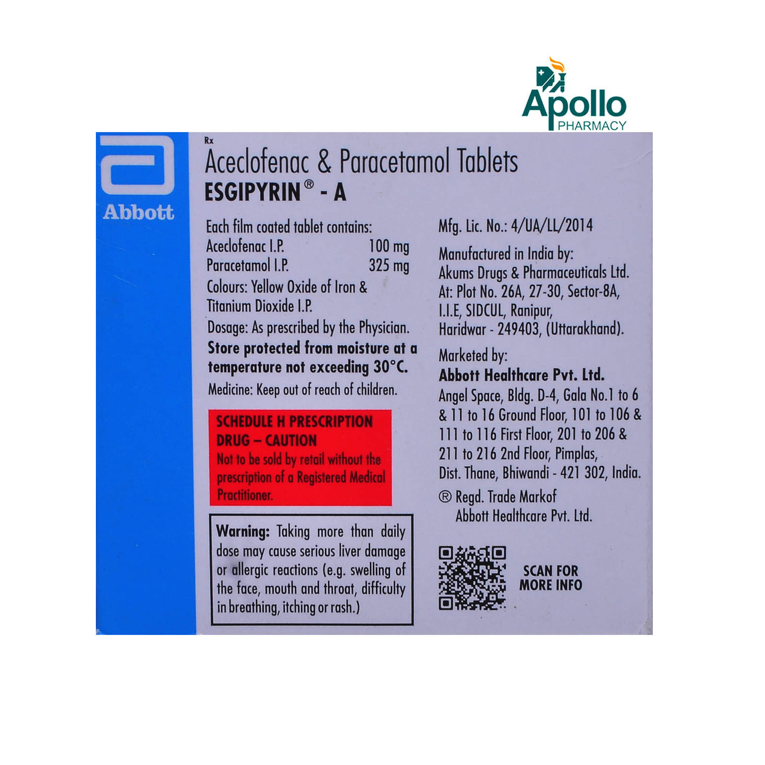 ESGIPYRIN A TABLET | Uses, Side Effects, Price | Apollo Pharmacy