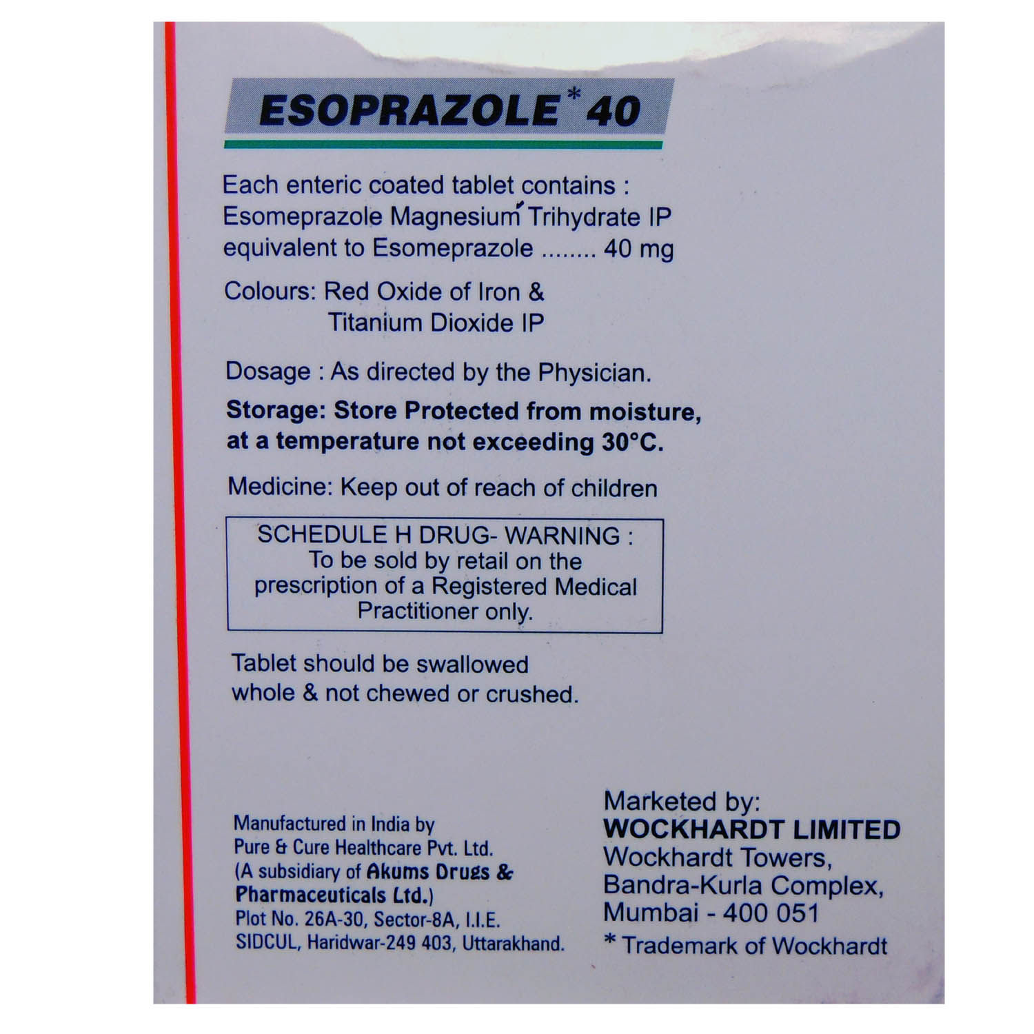 Esoprazole 40 Tablet | Uses, Side Effects, Price | Apollo Pharmacy