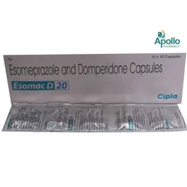 Esomac D 20 Capsule | Uses, Side Effects, Price | Apollo Pharmacy
