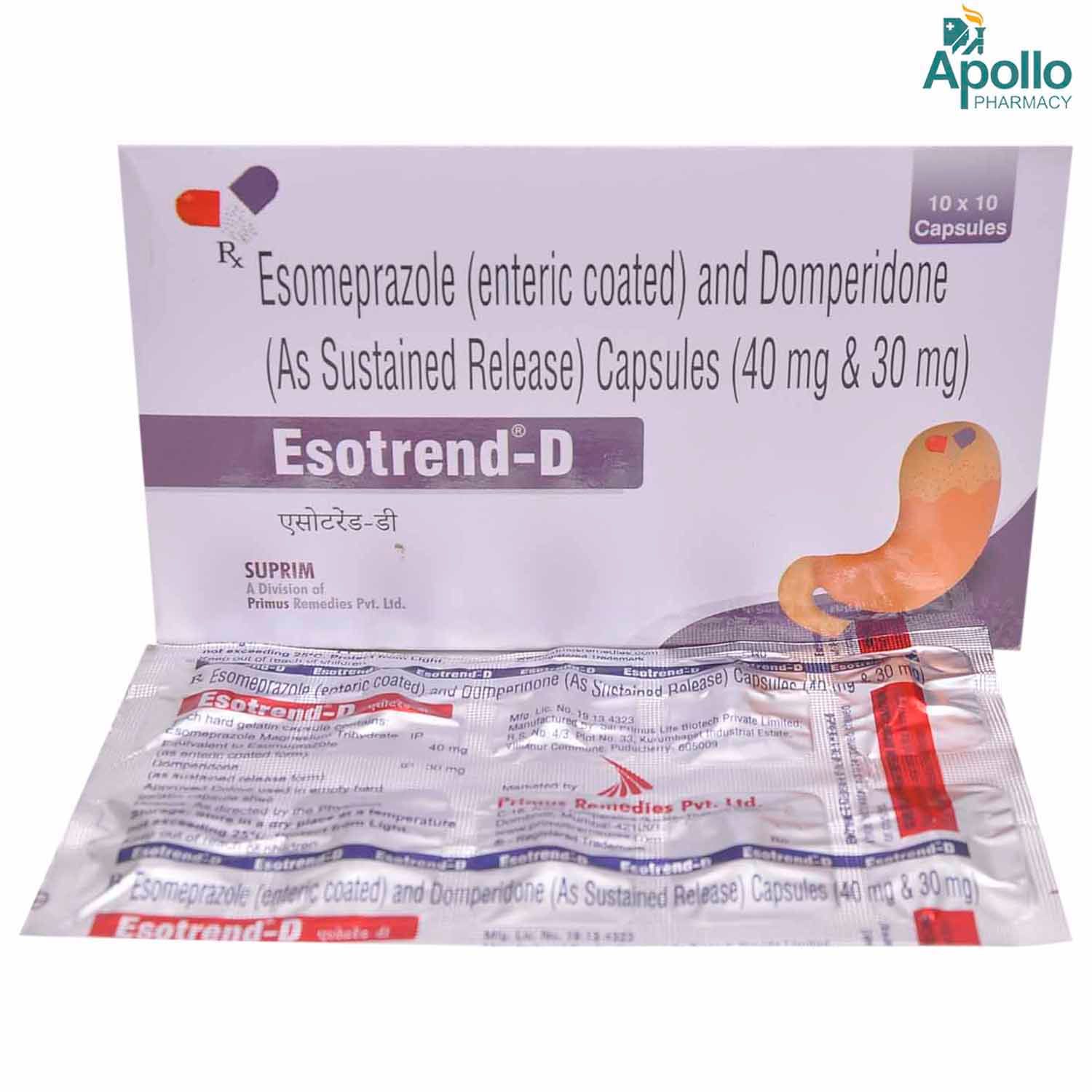 Esotrend D Capsule 10's Price, Uses, Side Effects, Composition - Apollo ...