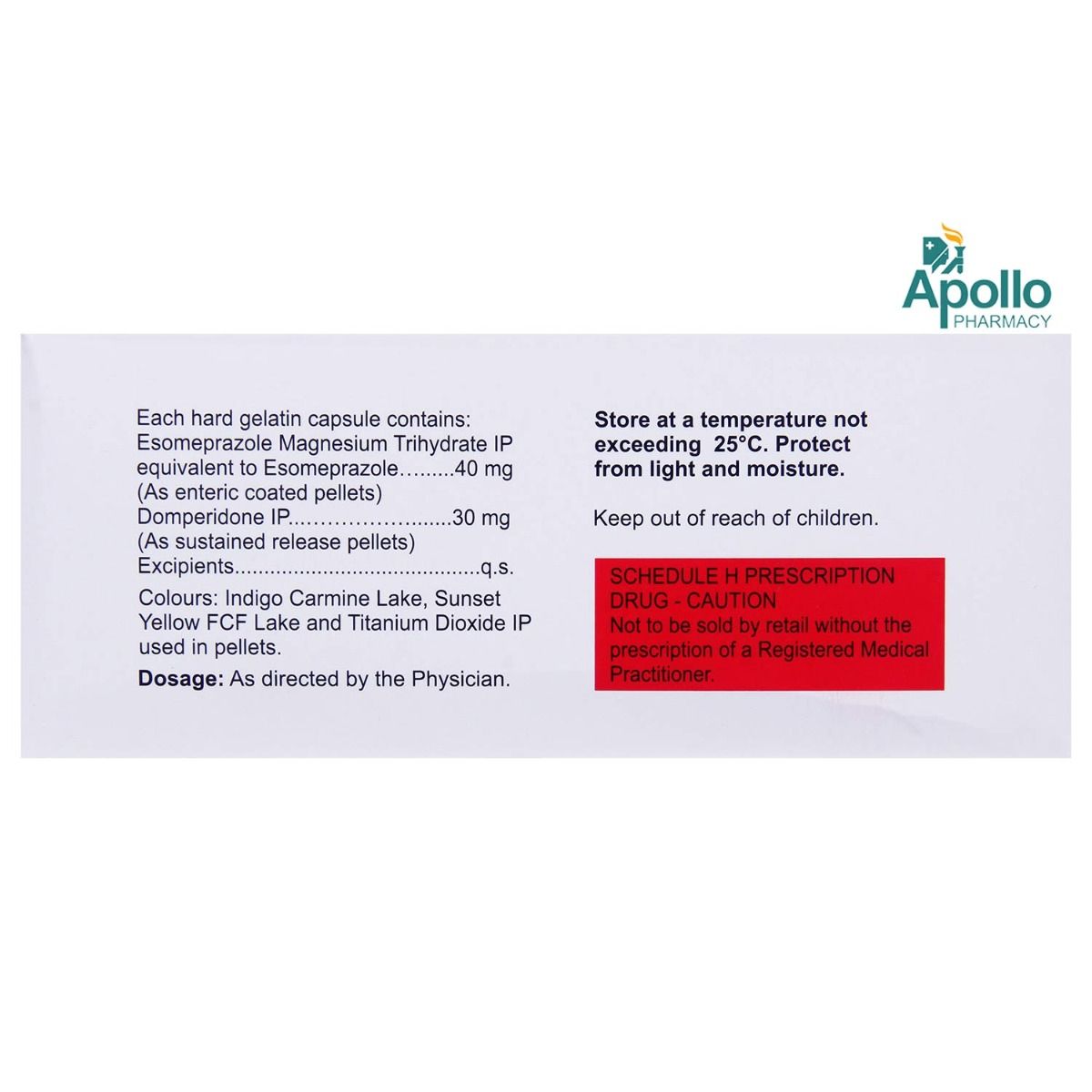 Esokem-D Capsule 15's Price, Uses, Side Effects, Composition - Apollo ...