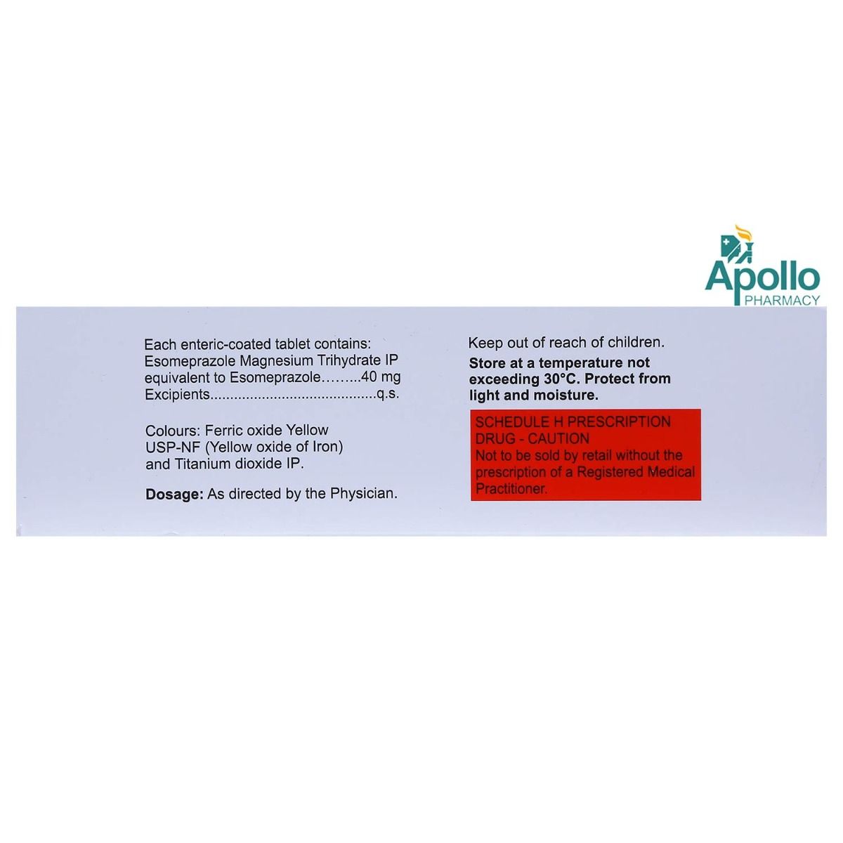 Esokem-40 Tablet 15's Price, Uses, Side Effects, Composition - Apollo ...