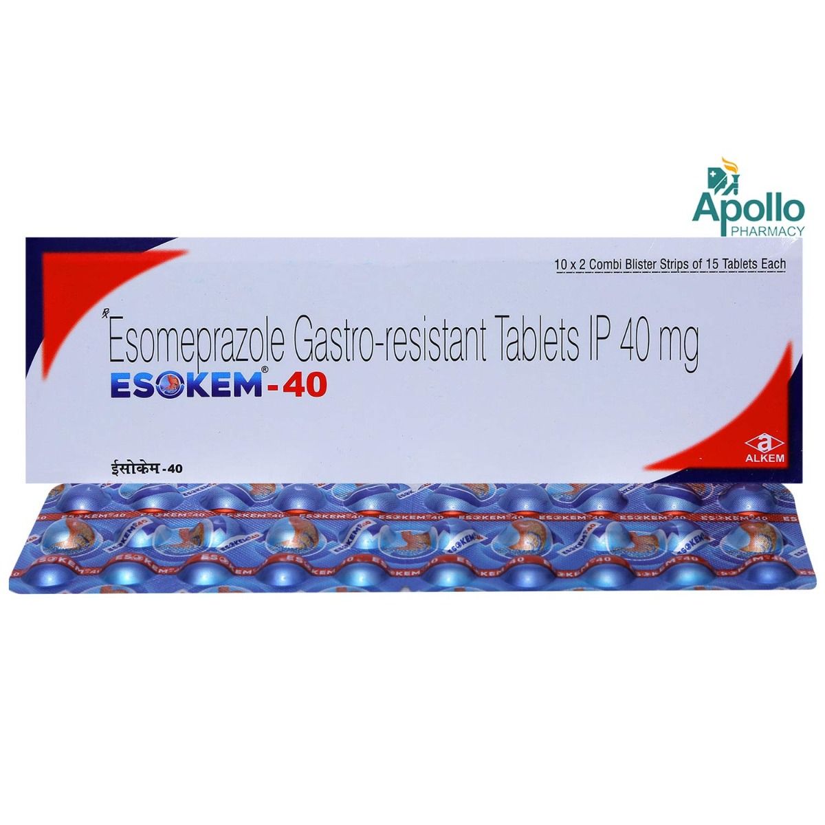 Esokem-40 Tablet 15's Price, Uses, Side Effects, Composition - Apollo ...