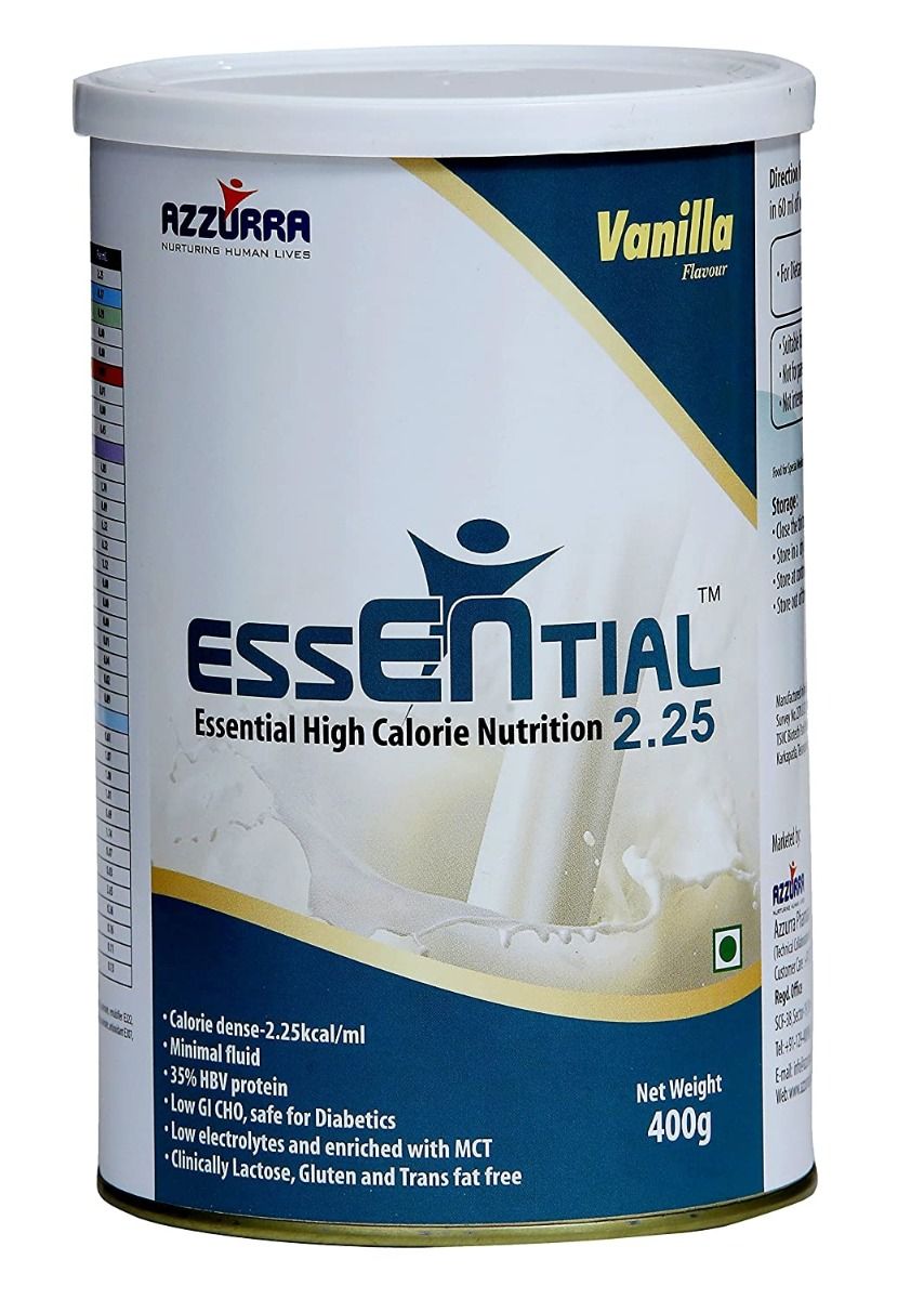 Essential 2.25 Vanilla Flavour High Calorie Nutrition Drink Powder, 400 ...