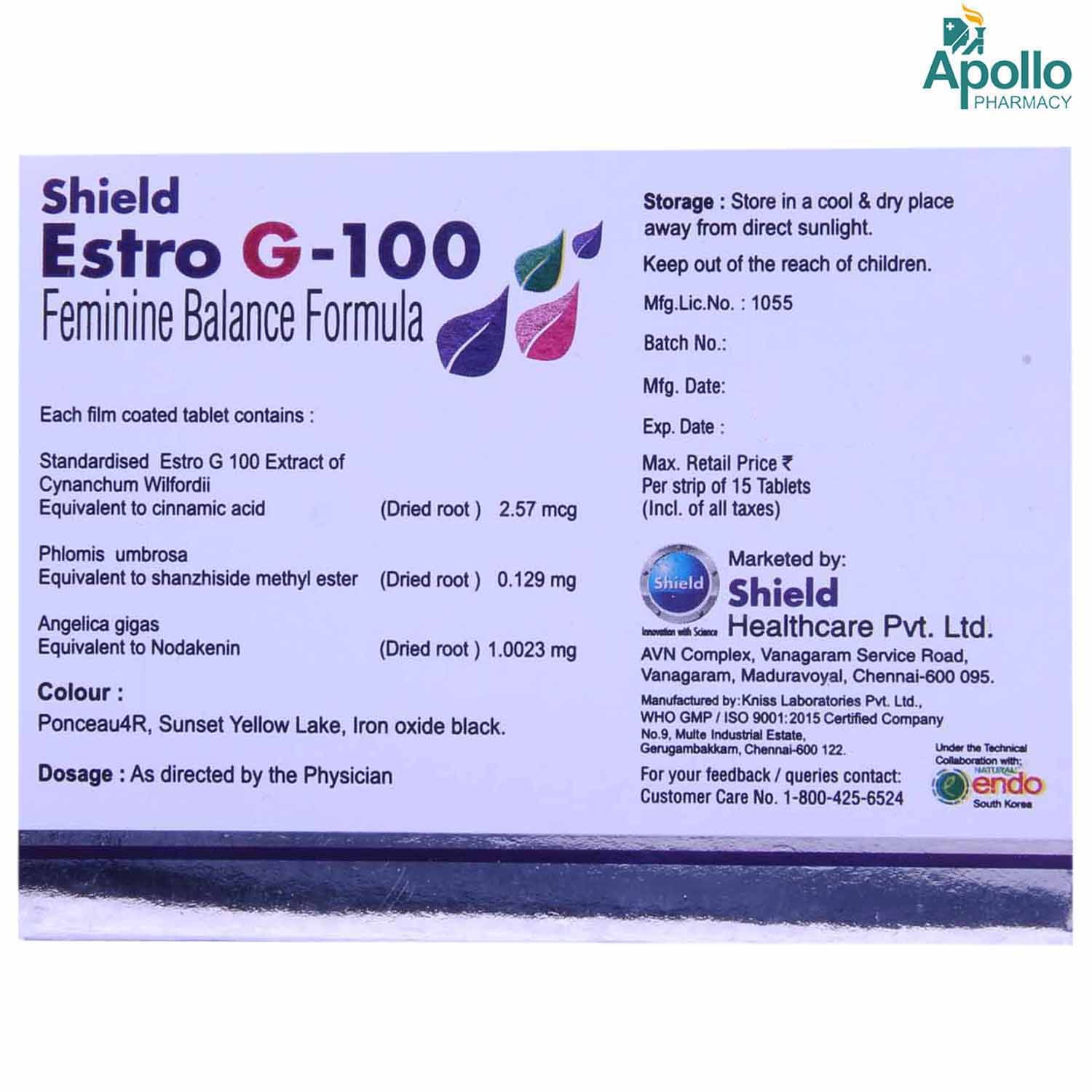 Estro G 100 Tablet 15's Price, Uses, Side Effects, Composition - Apollo ...
