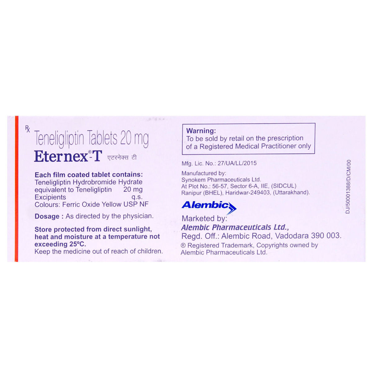 Eternex-T Tablet 10's Price, Uses, Side Effects, Composition - Apollo ...