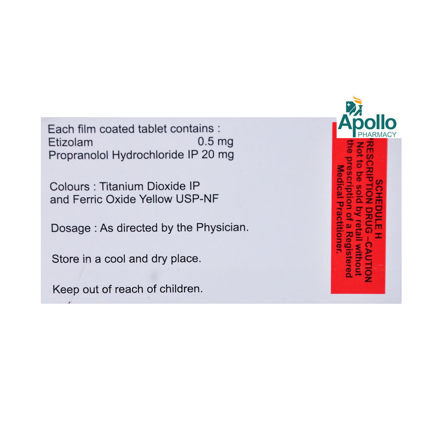 Etizola Beta 0.5 Tablet 10's Price, Uses, Side Effects, Composition ...