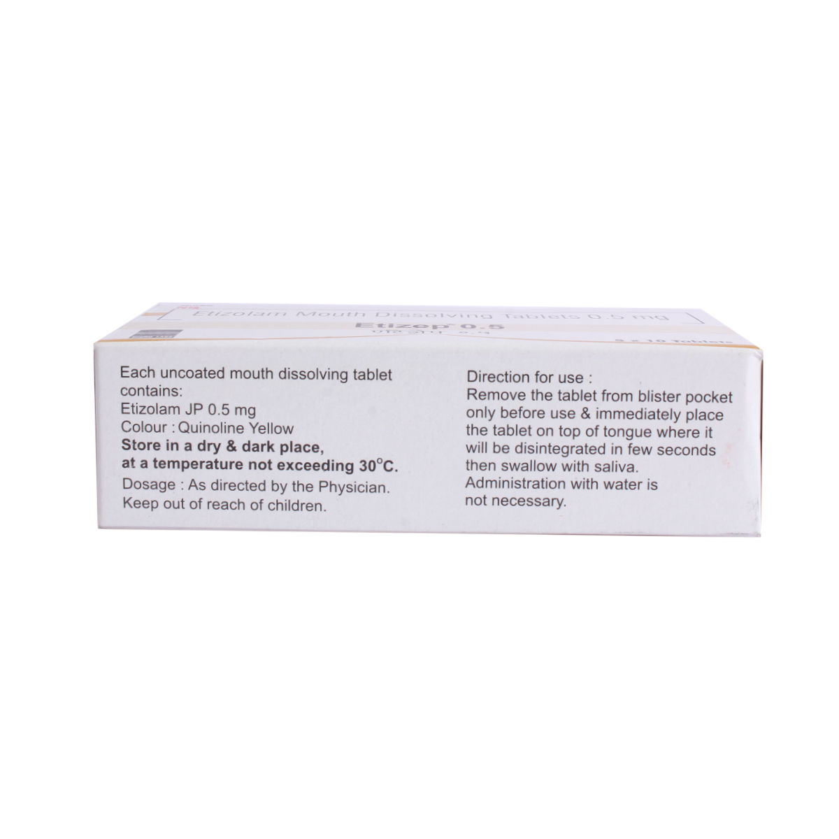 Etizep 0.5 mg Tablet 10's Price, Uses, Side Effects, Composition ...