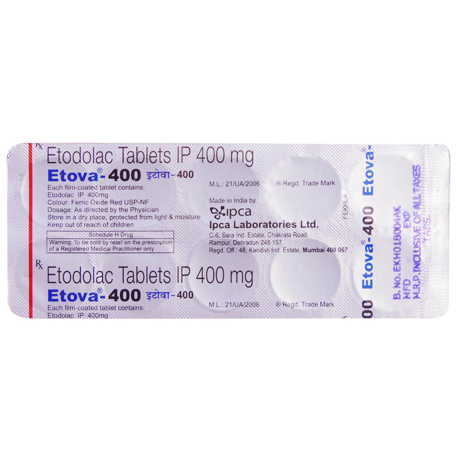 Etova-400 Tablet | Uses, Side Effects, Price | Apollo Pharmacy
