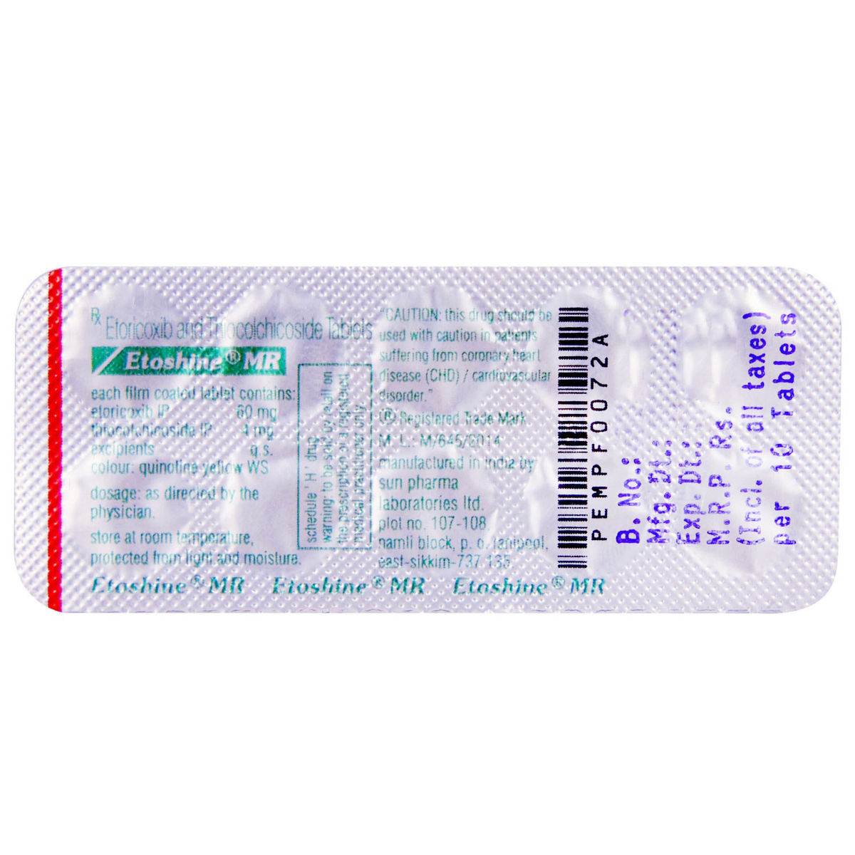 Etoshine MR Tablet 10's Price, Uses, Side Effects, Composition - Apollo ...