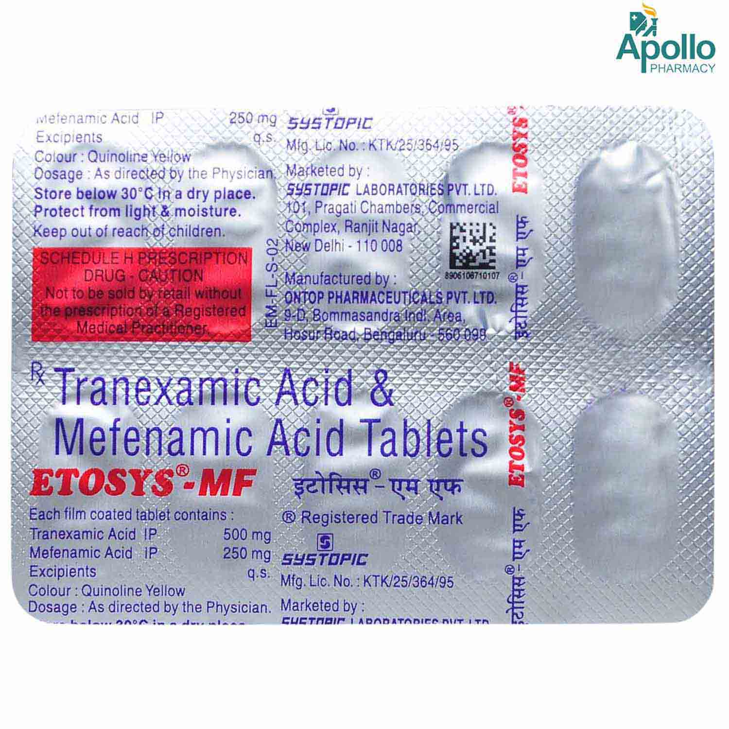 Etosys-MF Tablet 10's Price, Uses, Side Effects, Composition - Apollo ...