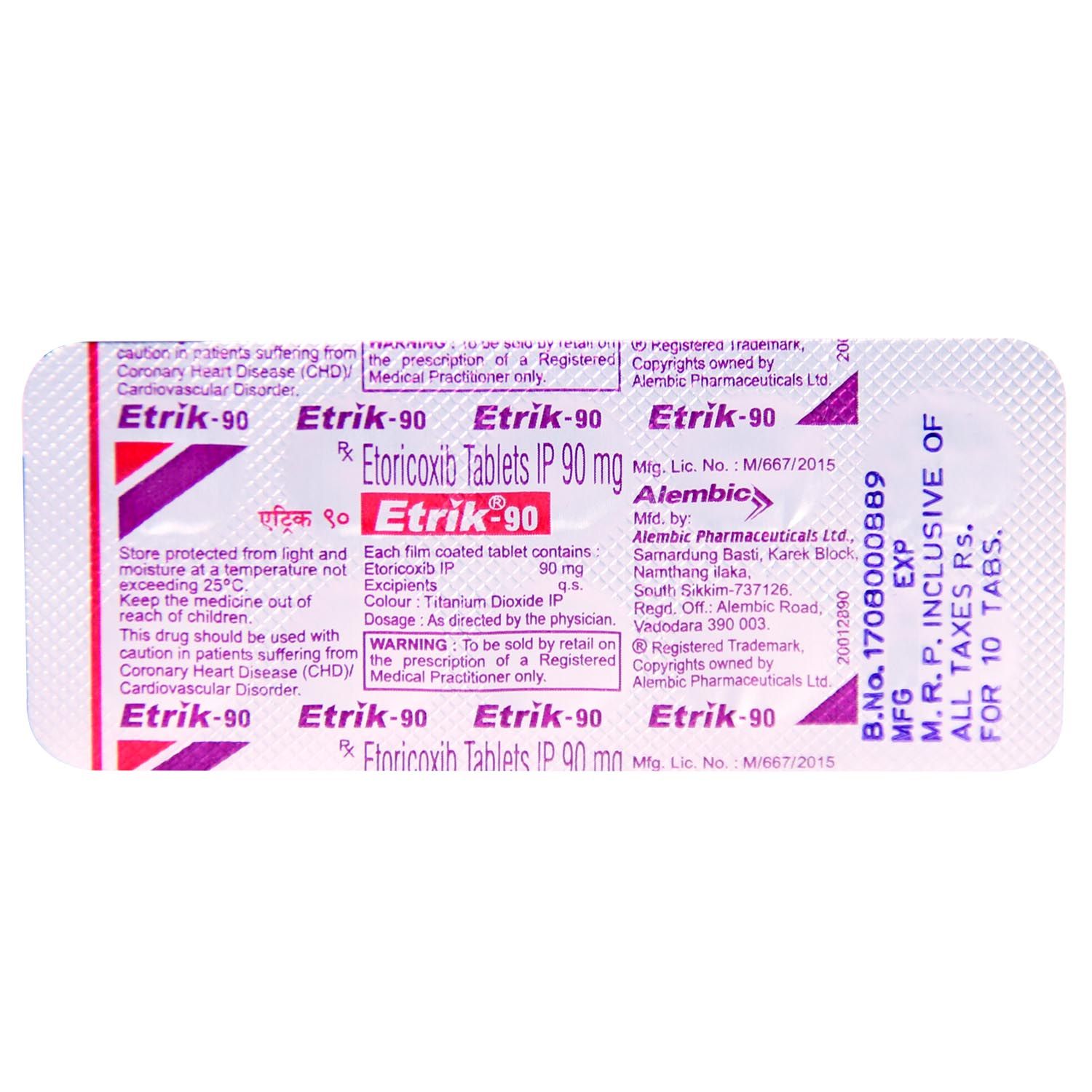 Etrik-90 Tablet 10's Price, Uses, Side Effects, Composition - Apollo ...