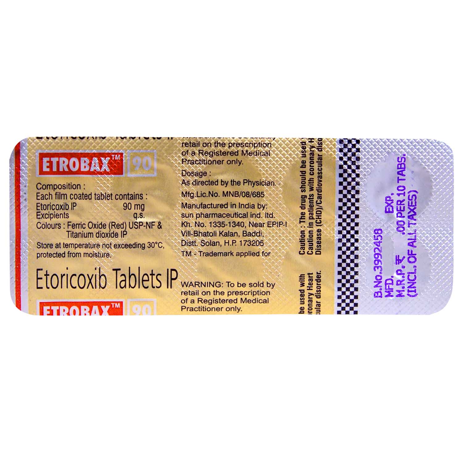 Etrobax 90 Tablet 10's Price, Uses, Side Effects, Composition - Apollo ...
