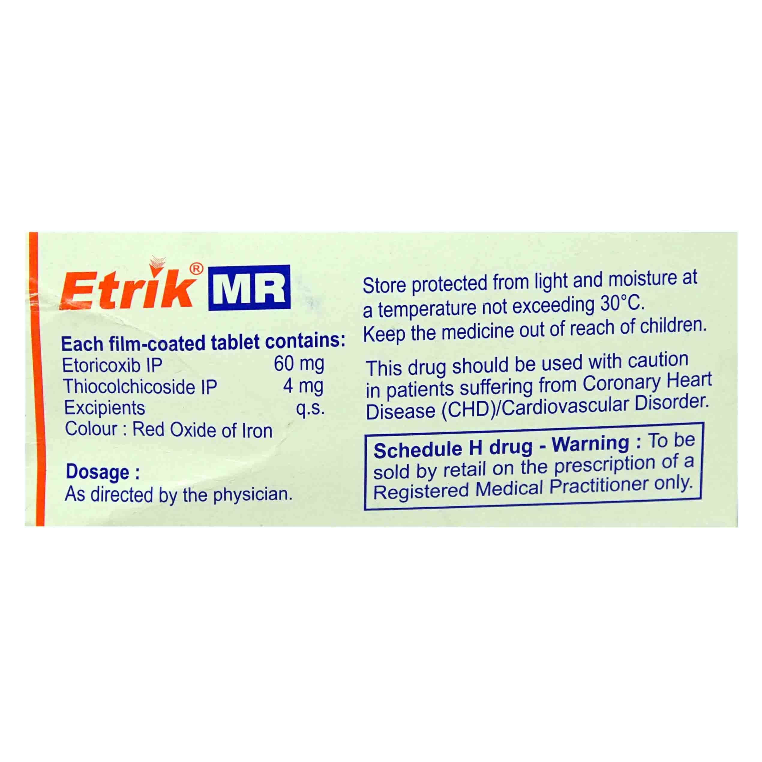 Etrik MR Tablet 10's Price, Uses, Side Effects, Composition - Apollo ...