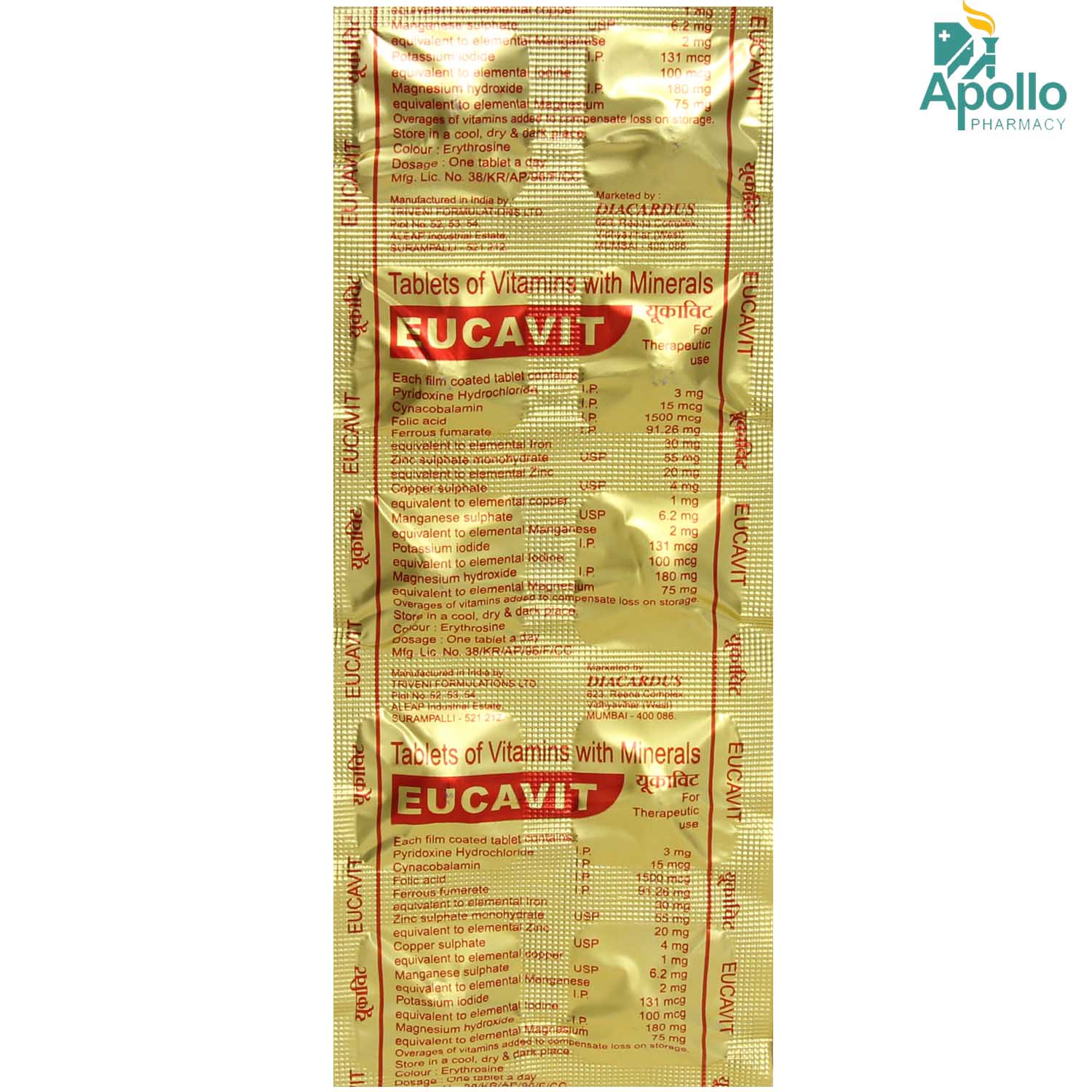 Eucavit Tablet 10's Price, Uses, Side Effects, Composition - Apollo ...