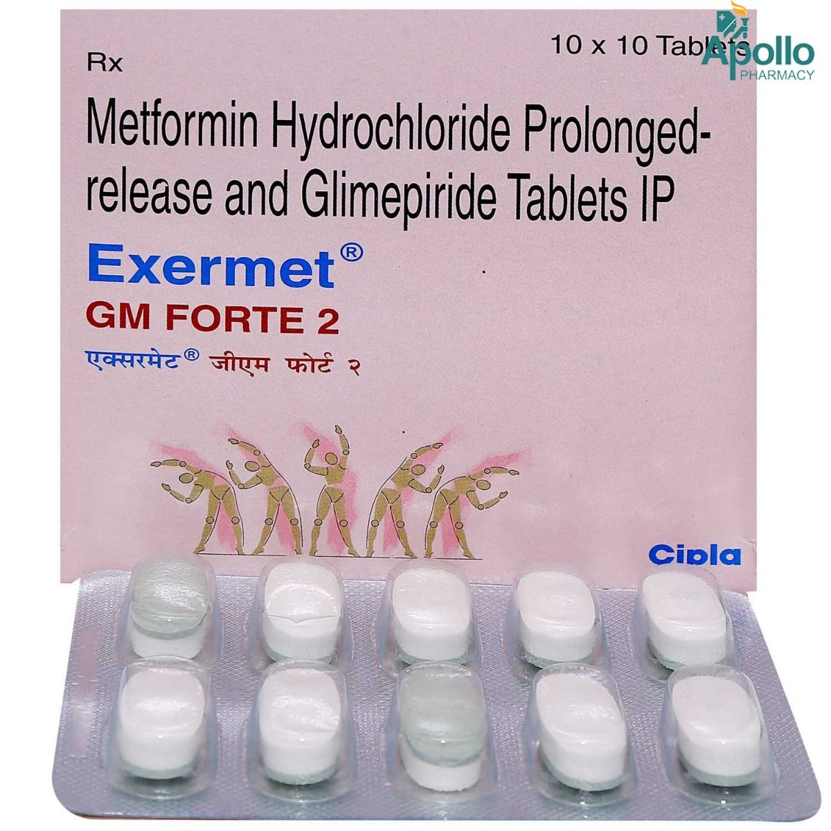 Exermet GM Forte 2 Tablet 10's Price, Uses, Side Effects, Composition ...