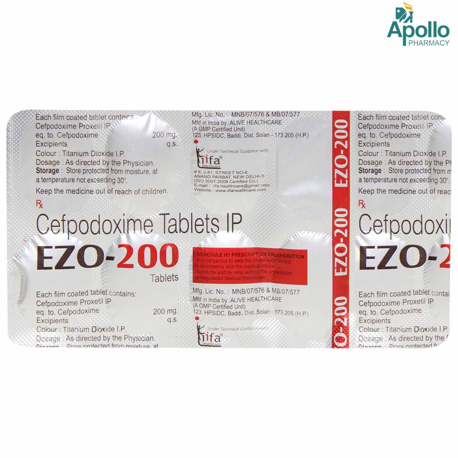 Ezo-200 mg Tablet 10's Price, Uses, Side Effects, Composition - Apollo ...