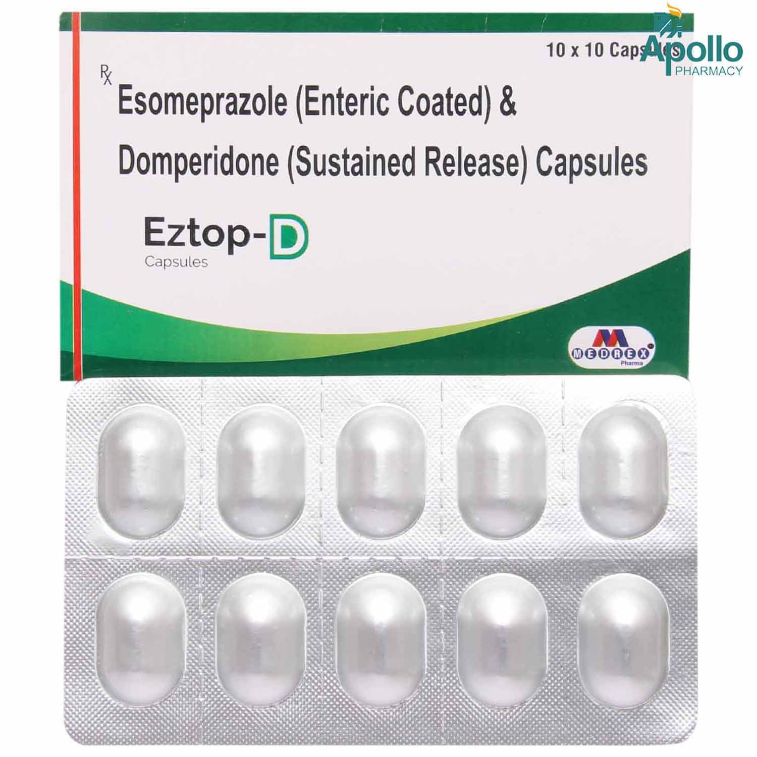 Eztop-D Capsule | Uses, Side Effects, Price | Apollo Pharmacy