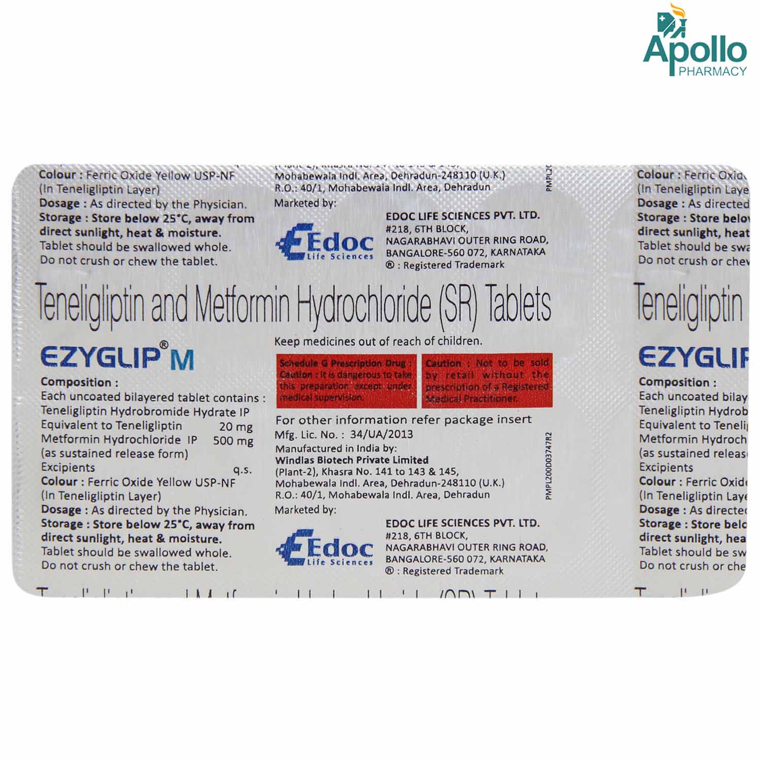 EZYGLIP M TABLET 10'S Price, Uses, Side Effects, Composition - Apollo ...
