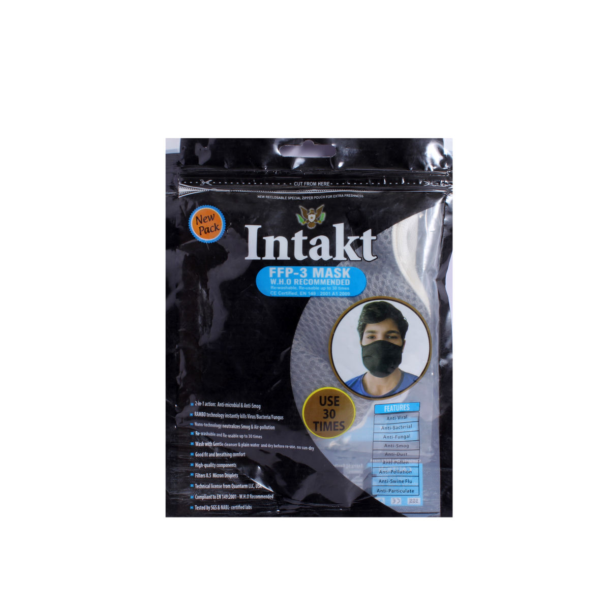 Intakt FFP-3 Face Mask | Uses, Side Effects, Price | Apollo Pharmacy