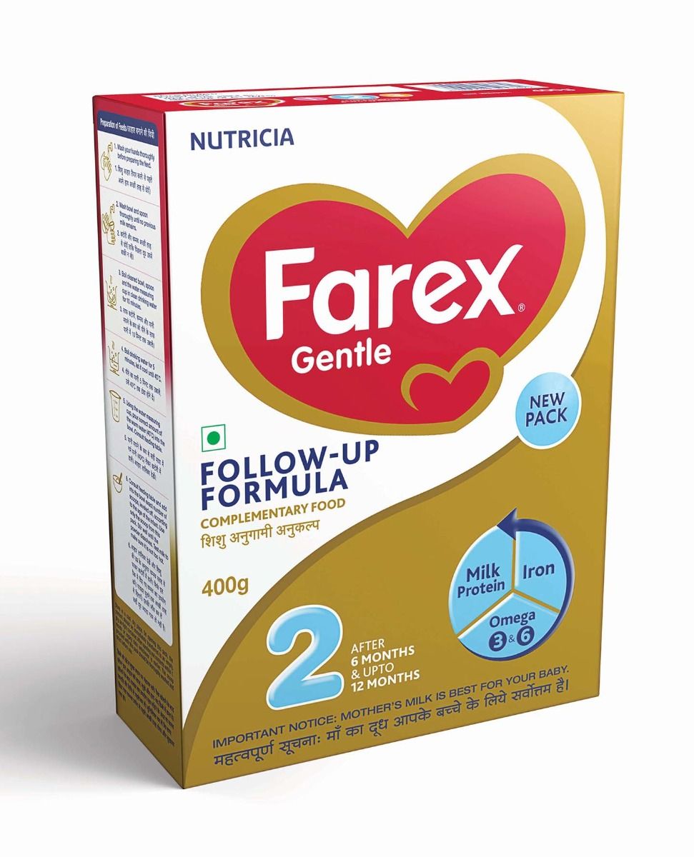 Farex Gentle Follow-Up Formula Stage 2 Powder for 6 to 12 Months, 400 ...