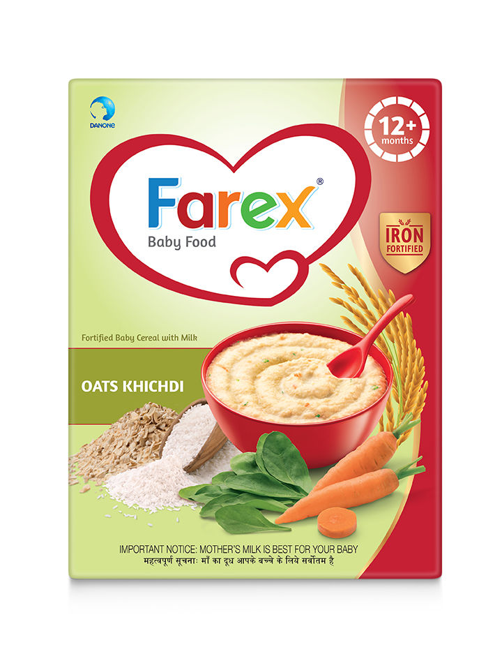 Farex Oats Khichidi Baby Cereal, After 12 Months, 300 gm Refill Pack ...