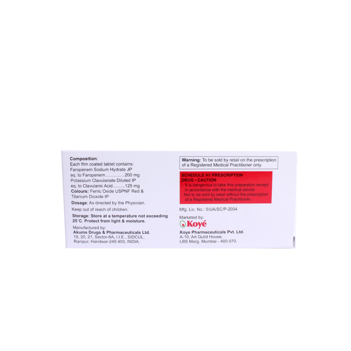 Farotive CV Tablet 6's Price, Uses, Side Effects, Composition - Apollo ...