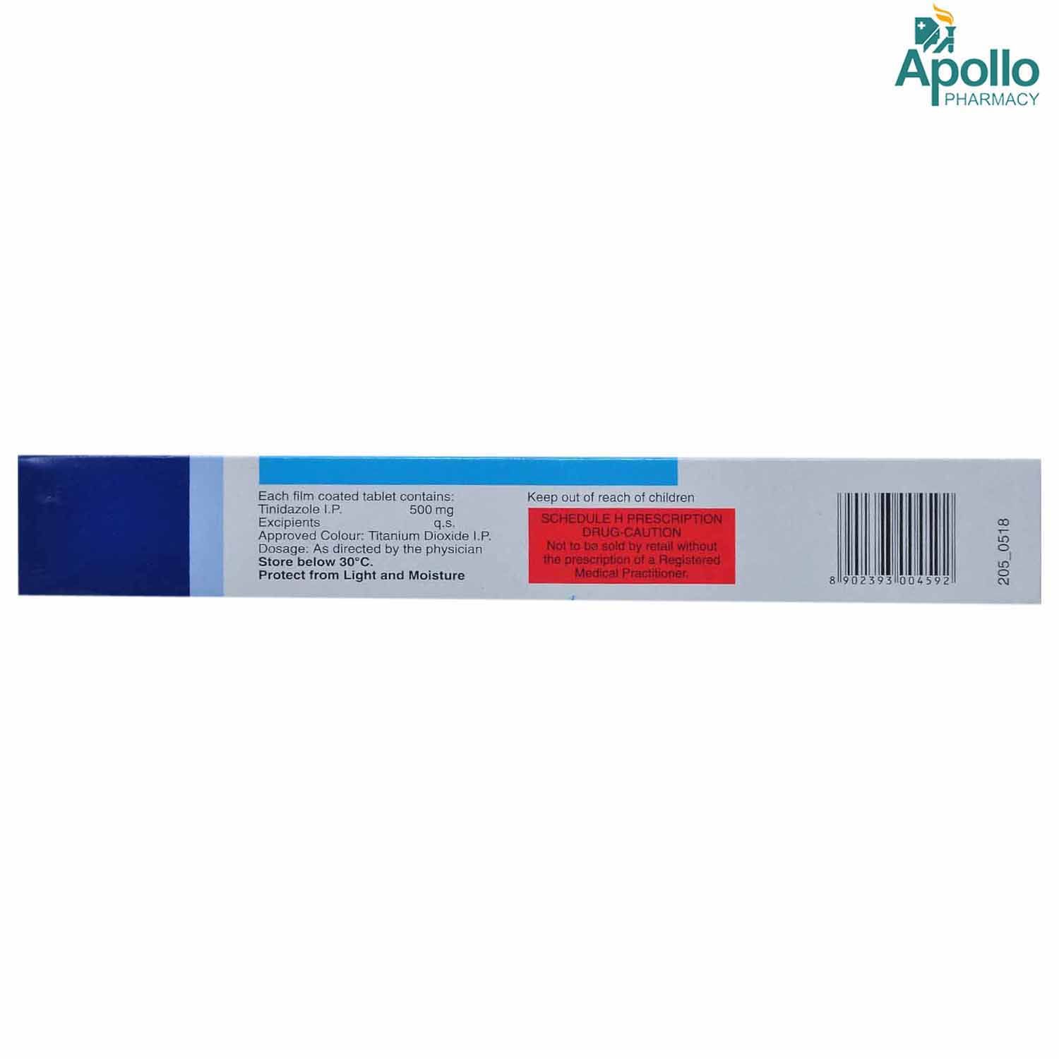 Fasigyn 500 mg Tablet 4's Price, Uses, Side Effects, Composition ...