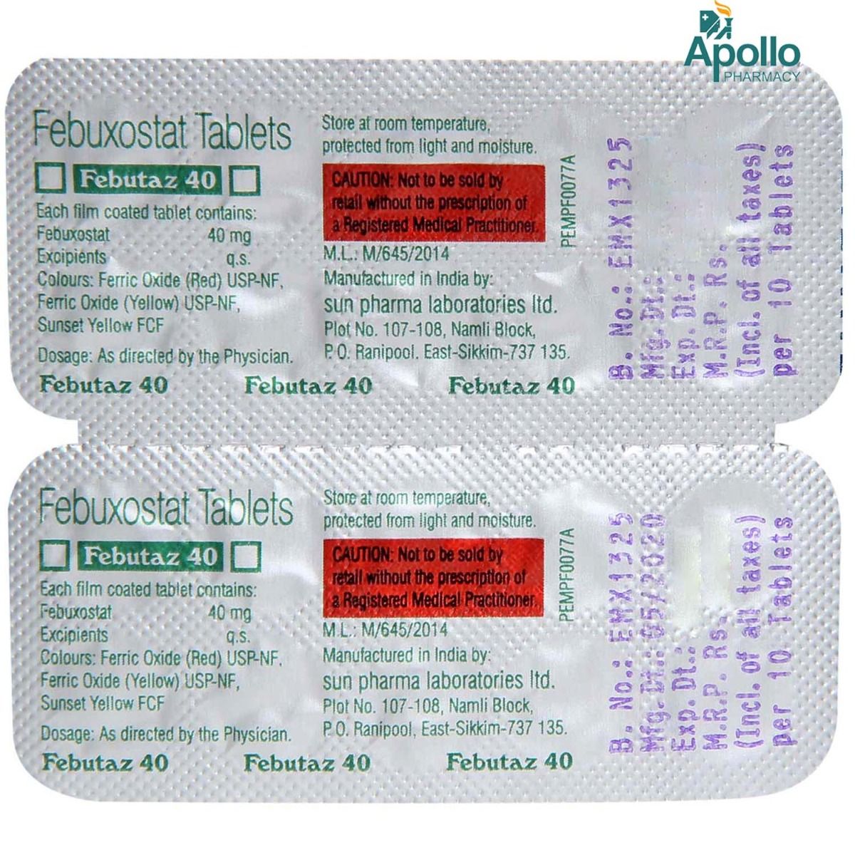 Febutaz 40 Tablet | Uses, Side Effects, Price | Apollo Pharmacy
