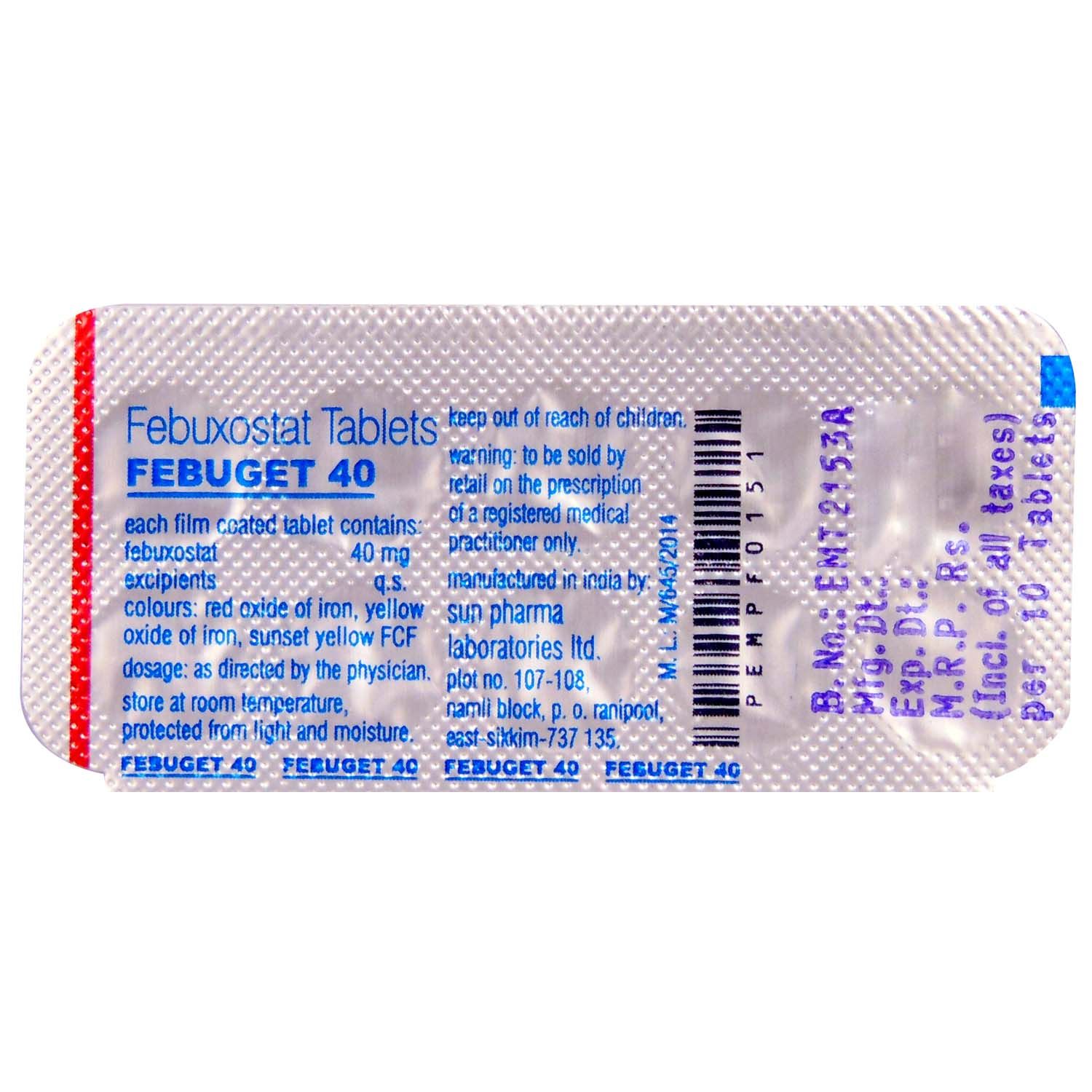 Febuget 40 Tablet | Uses, Side Effects, Price | Apollo Pharmacy