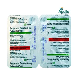 Febustat 40 Tablet | Uses, Side Effects, Price | Apollo Pharmacy
