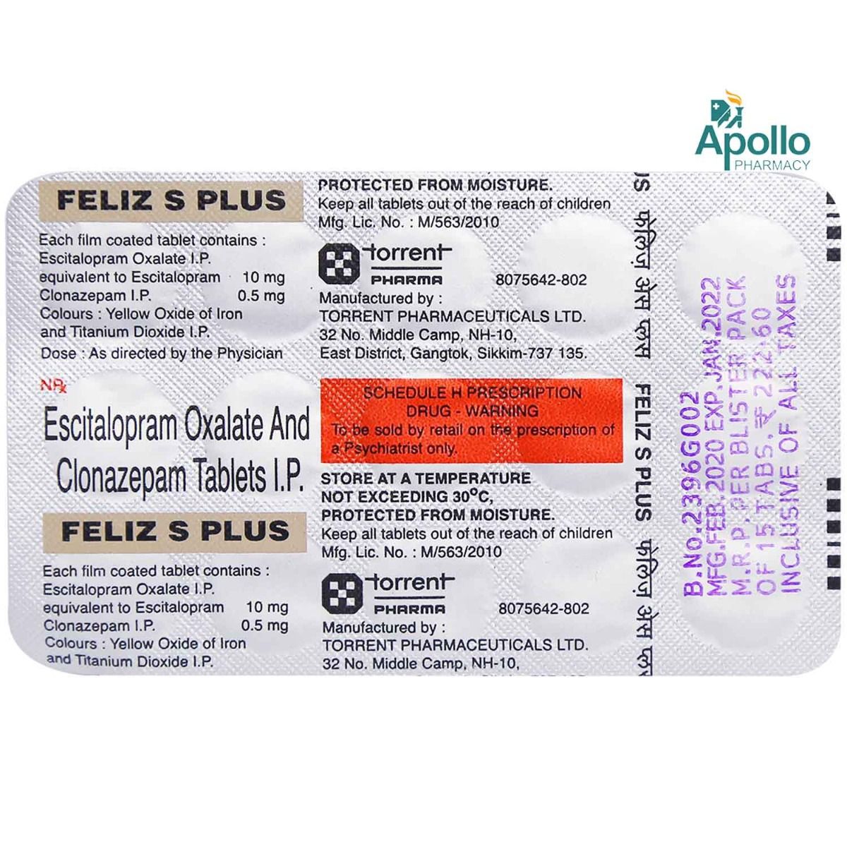 Feliz S Plus Tablet 15's Price, Uses, Side Effects, Composition ...