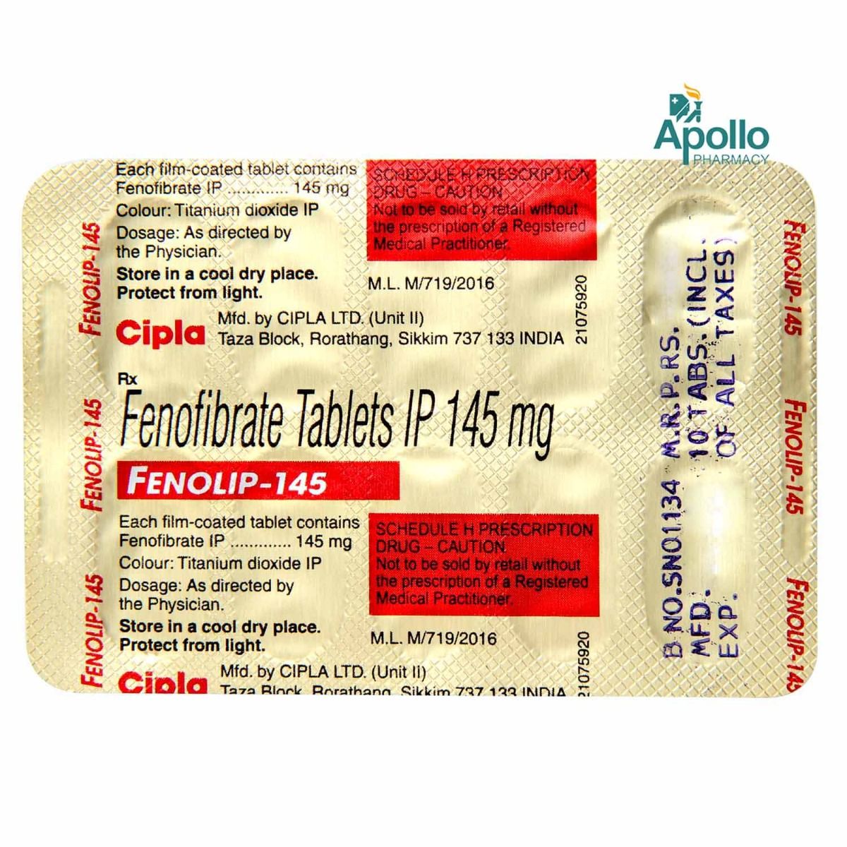 Fenolip 145 Tablet | Uses, Side Effects, Price | Apollo Pharmacy