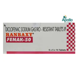 Fenak 50 mg Tablet | Uses, Side Effects, Price | Apollo Pharmacy